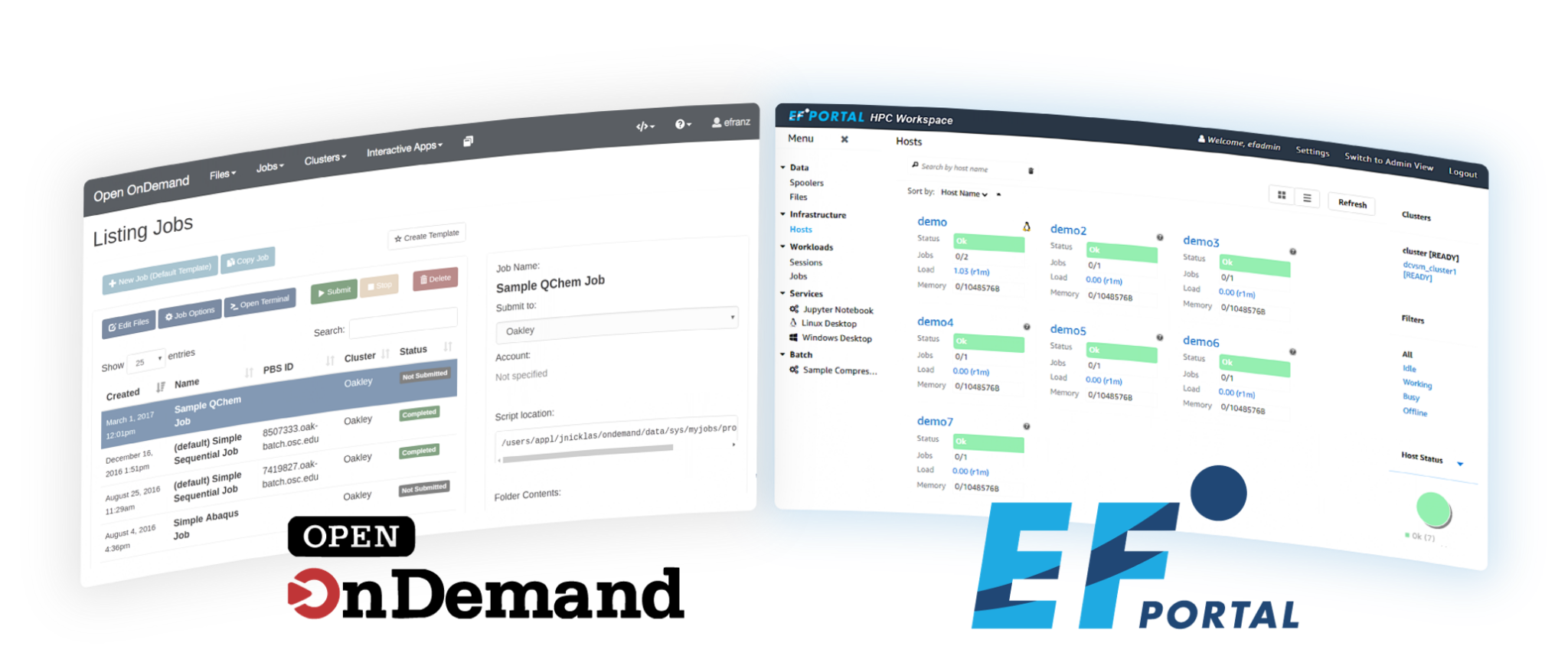 Open OnDemand or EF Portal? Choose the right HPC portal